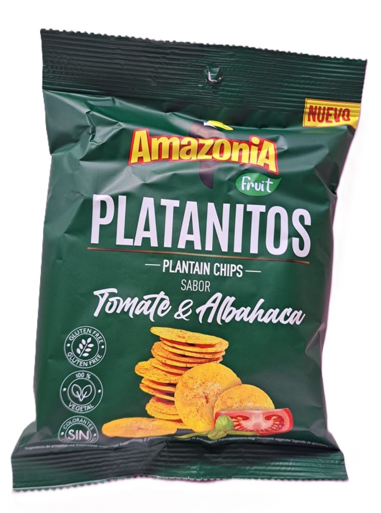 Platanitos Amazonia Tomate & Albahaca – Bananenchips 75g | Latinando